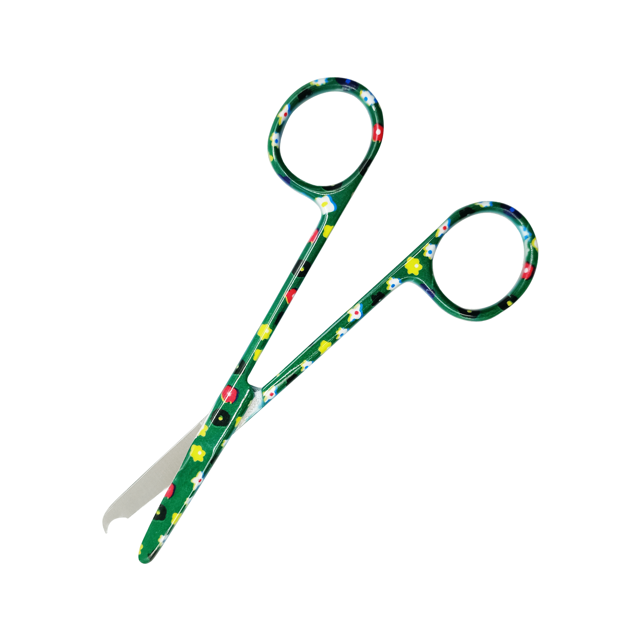 4.5 in. Cynamed Suture Stitch Scissors with Green Flowers - Walmart.com