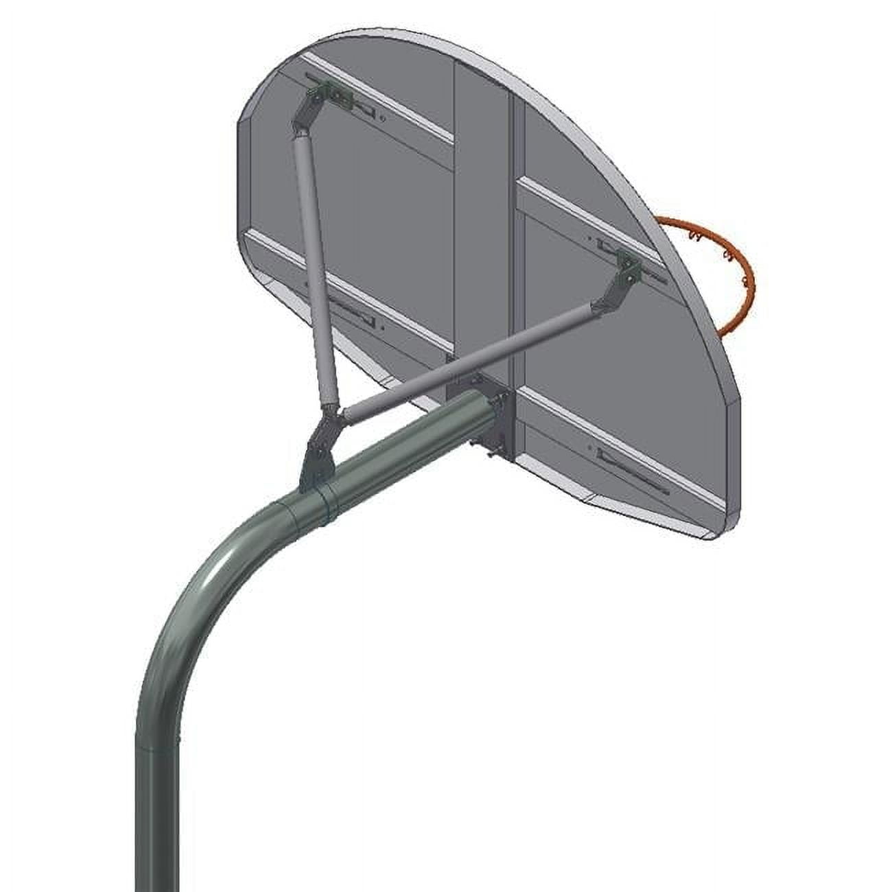 4.5 in. Outer Diameter Front Mount Gooseneck Post with Braces, 4 in ...