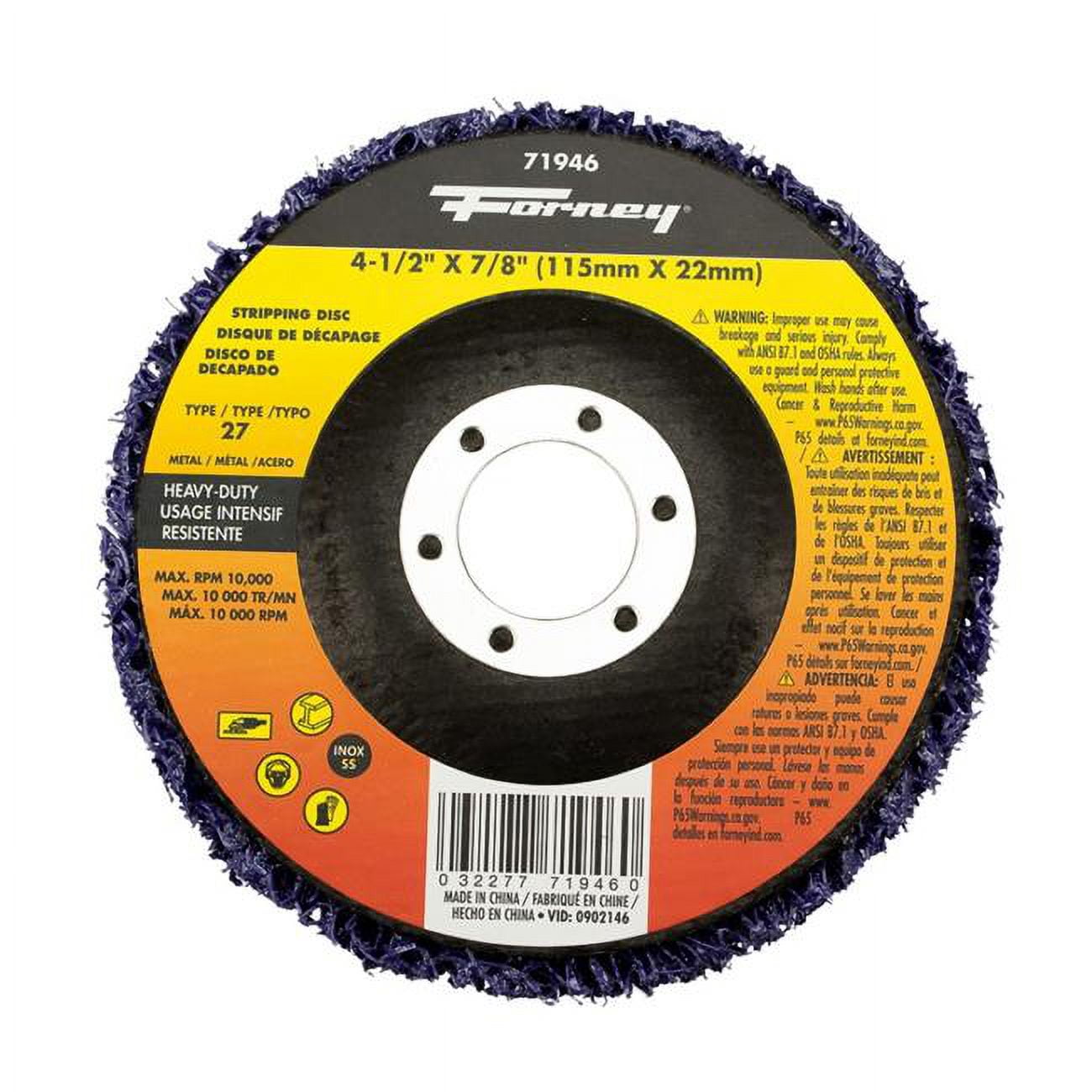 4.5 in x 0.875 in. Heavy-Duty Strip & Finish Disc - Type 27 - Walmart.com