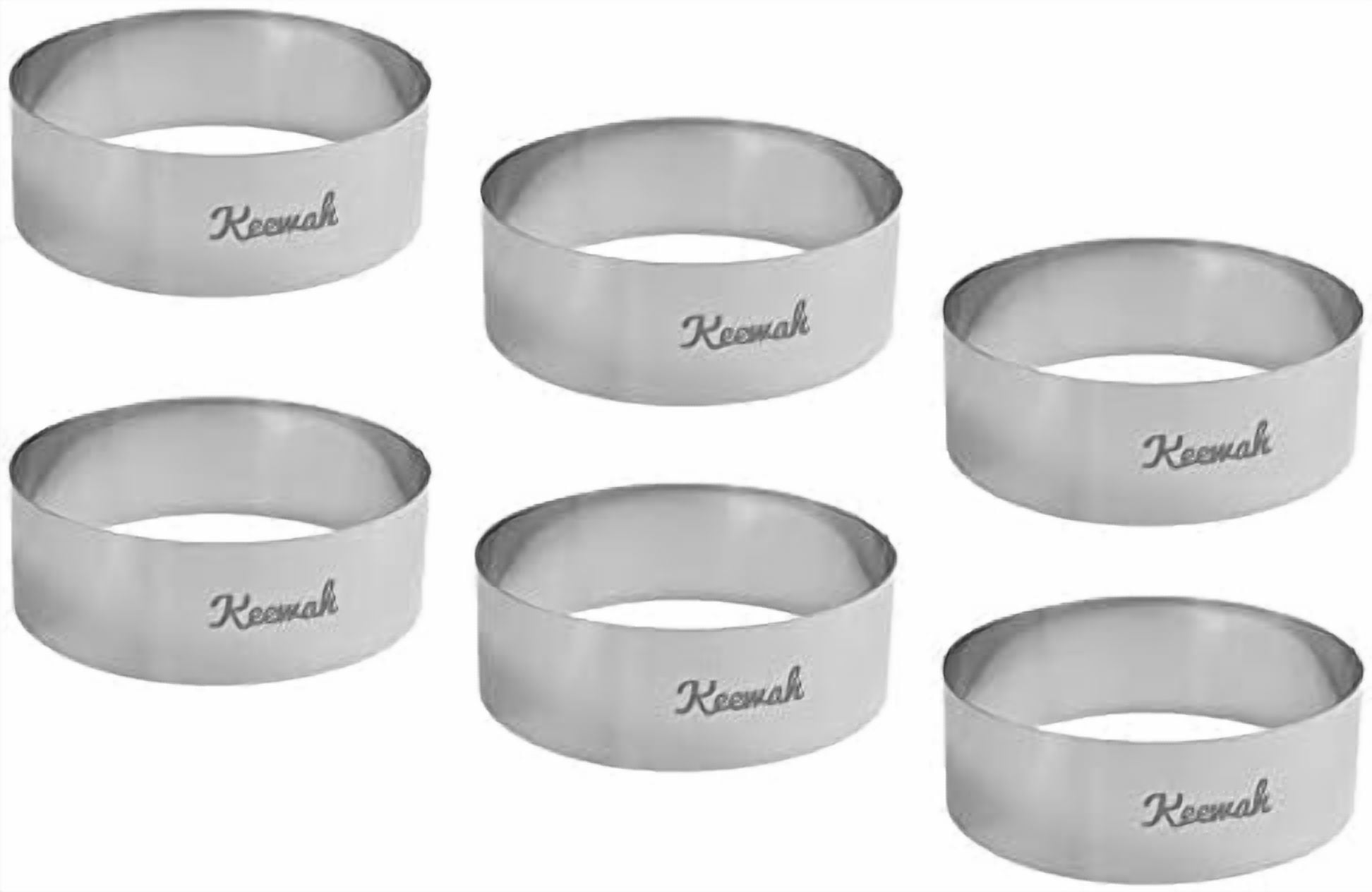 4.5 inch Large Burger Ring - 6 Piece - Stainless Steel - Walmart.com