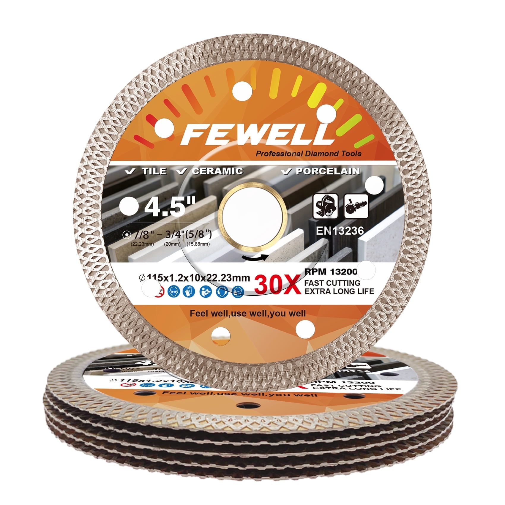 4.5 inch Super Thin Porcelain Diamond Saw Blade Tile Blade for Cutting ...