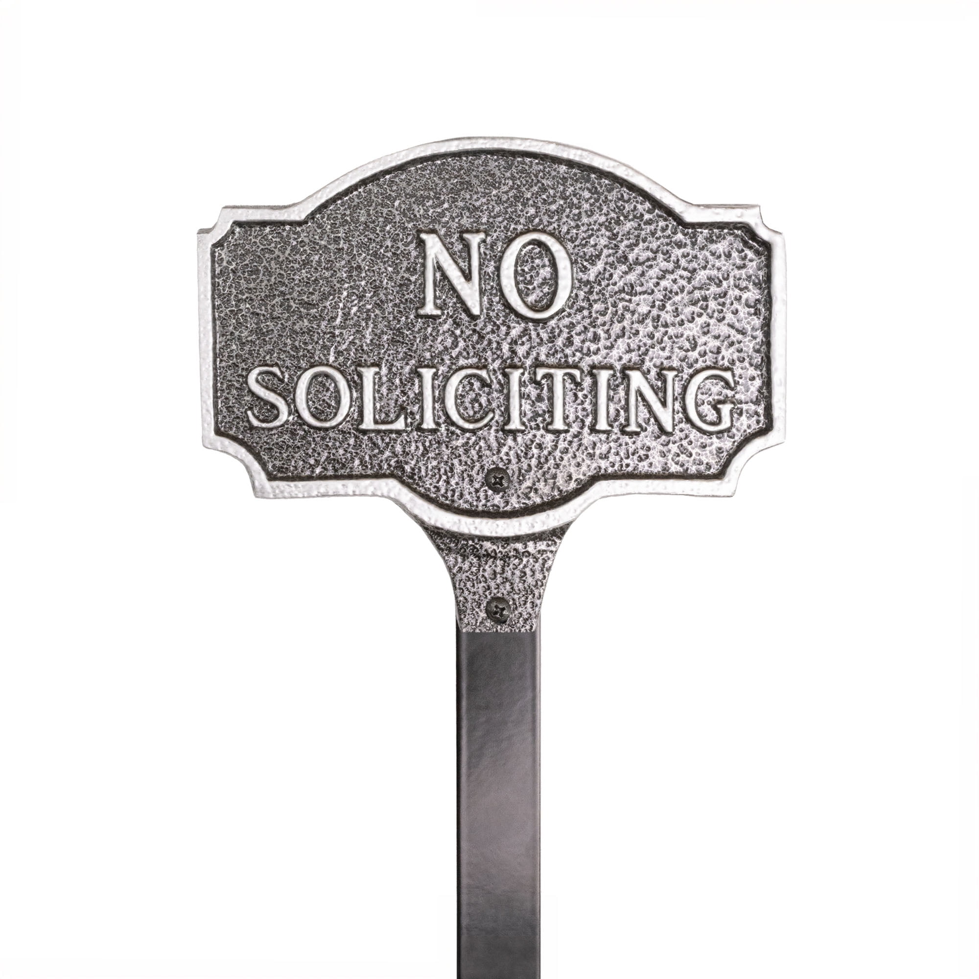 4.5" x 7.15" Petite Montague No Soliciting Statement Plaque Sign with ...