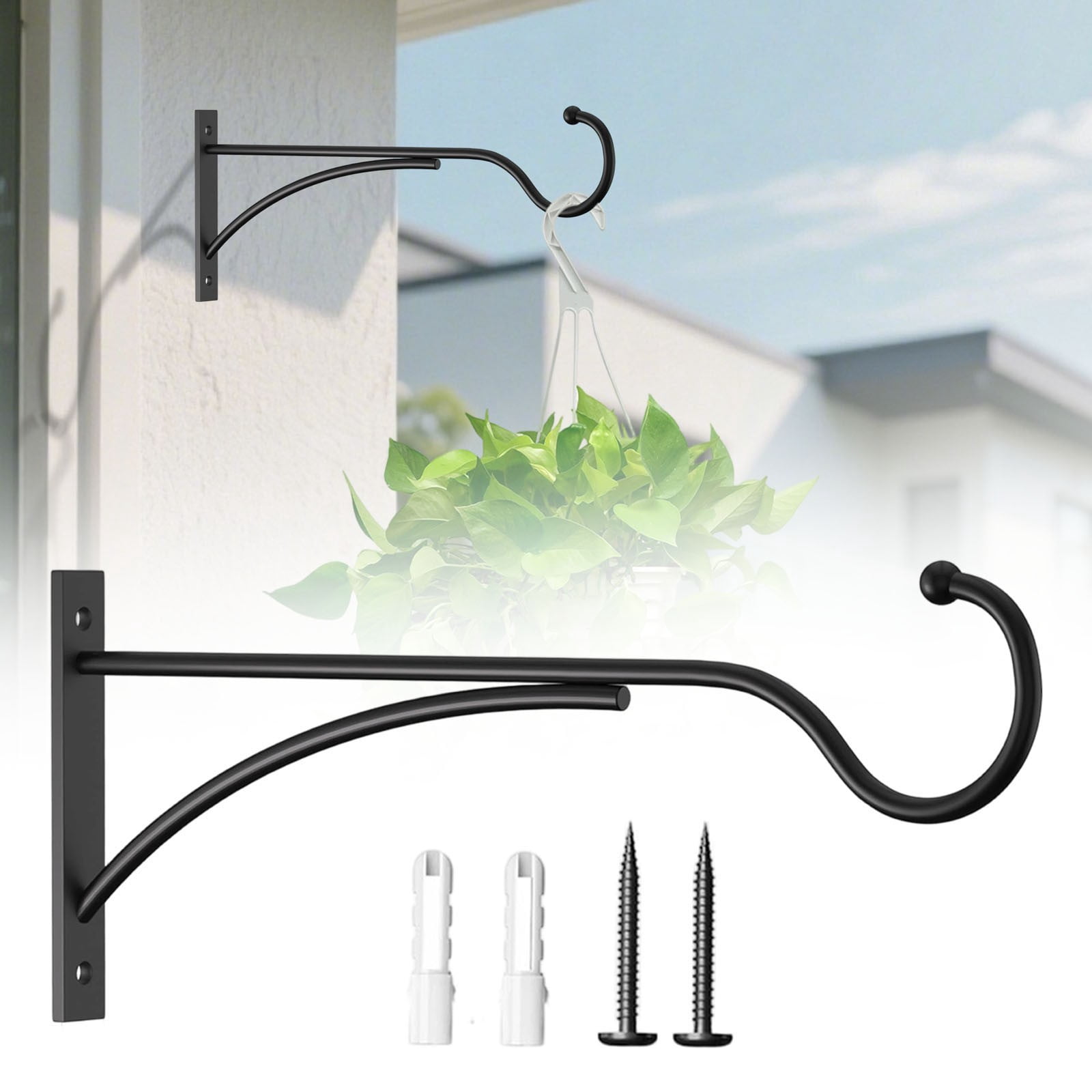 4.52x10.94Inch 1 Pack Heavy Duty Plant Hangers Outdoor,Metal Plant ...