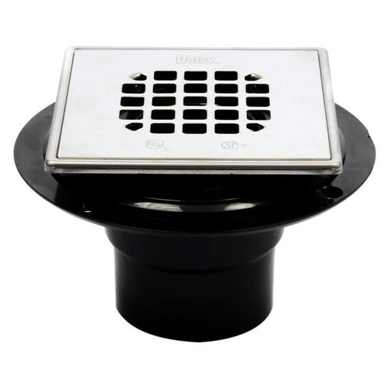 4.54 x 4.54 in. Square Low Profile Snap-In Strainer with Ring Drain ...