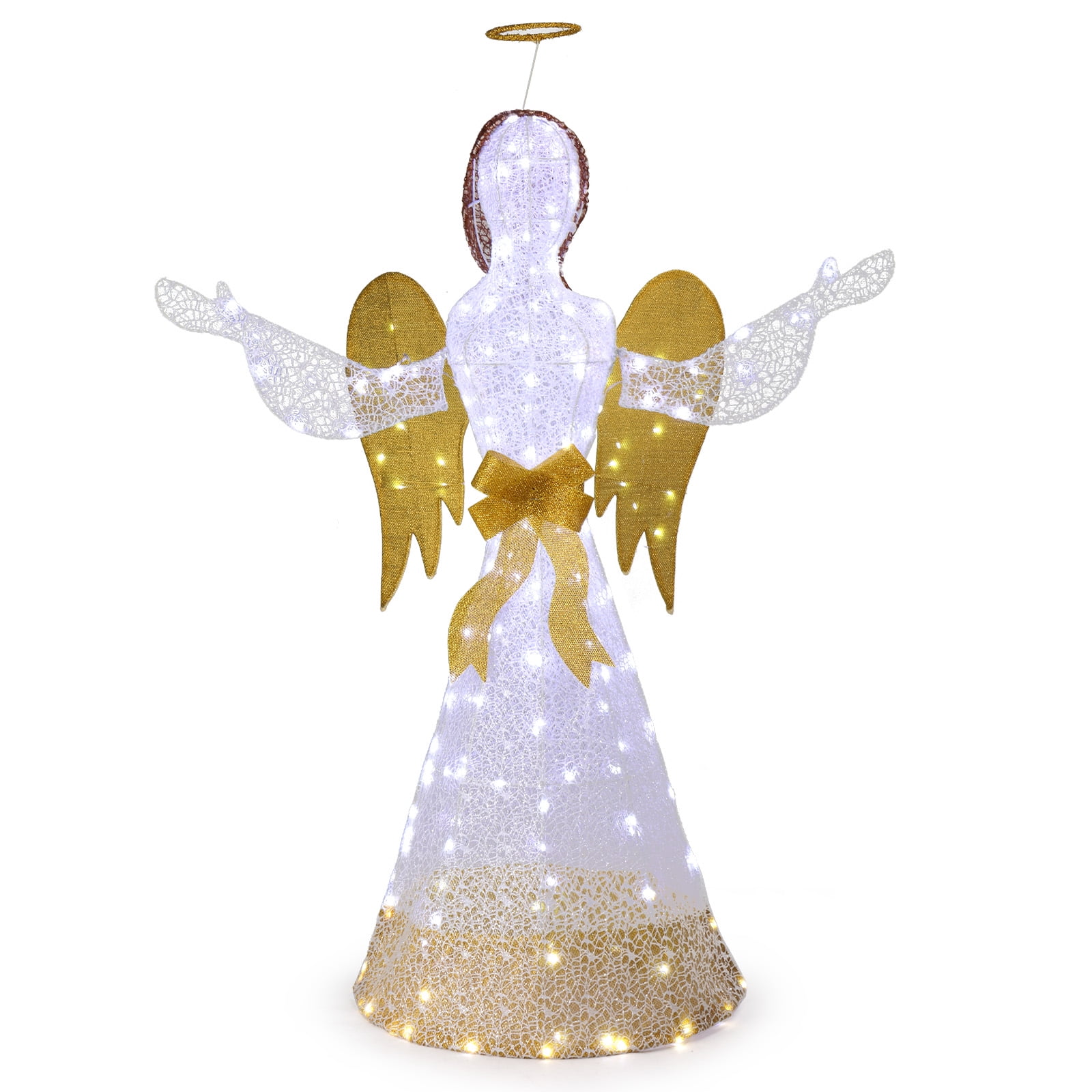 4.5FT Lighted Christmas Angel Outdoor Decoration, Weather Proof Angel ...