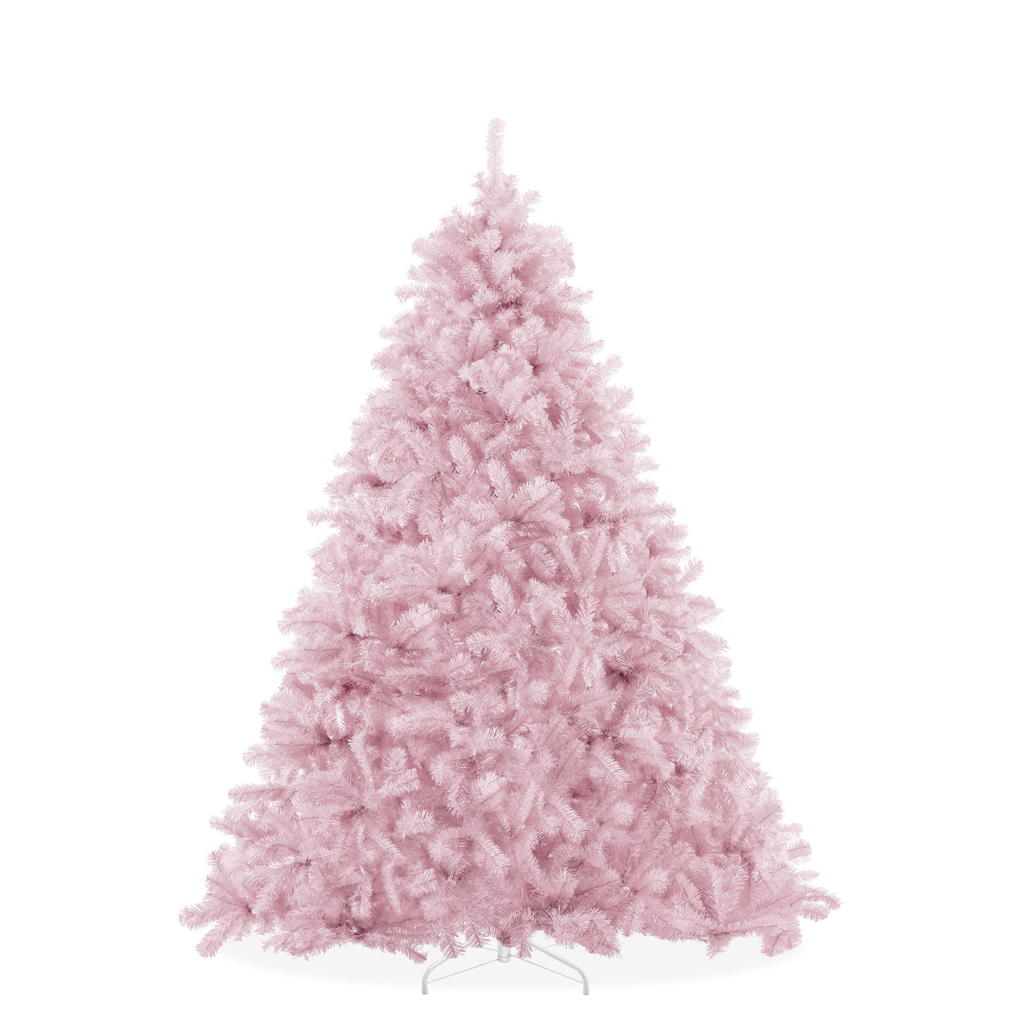 4.5FT Pink Spruce Artificial Holiday Christmas Tree with Sturdy Metal ...