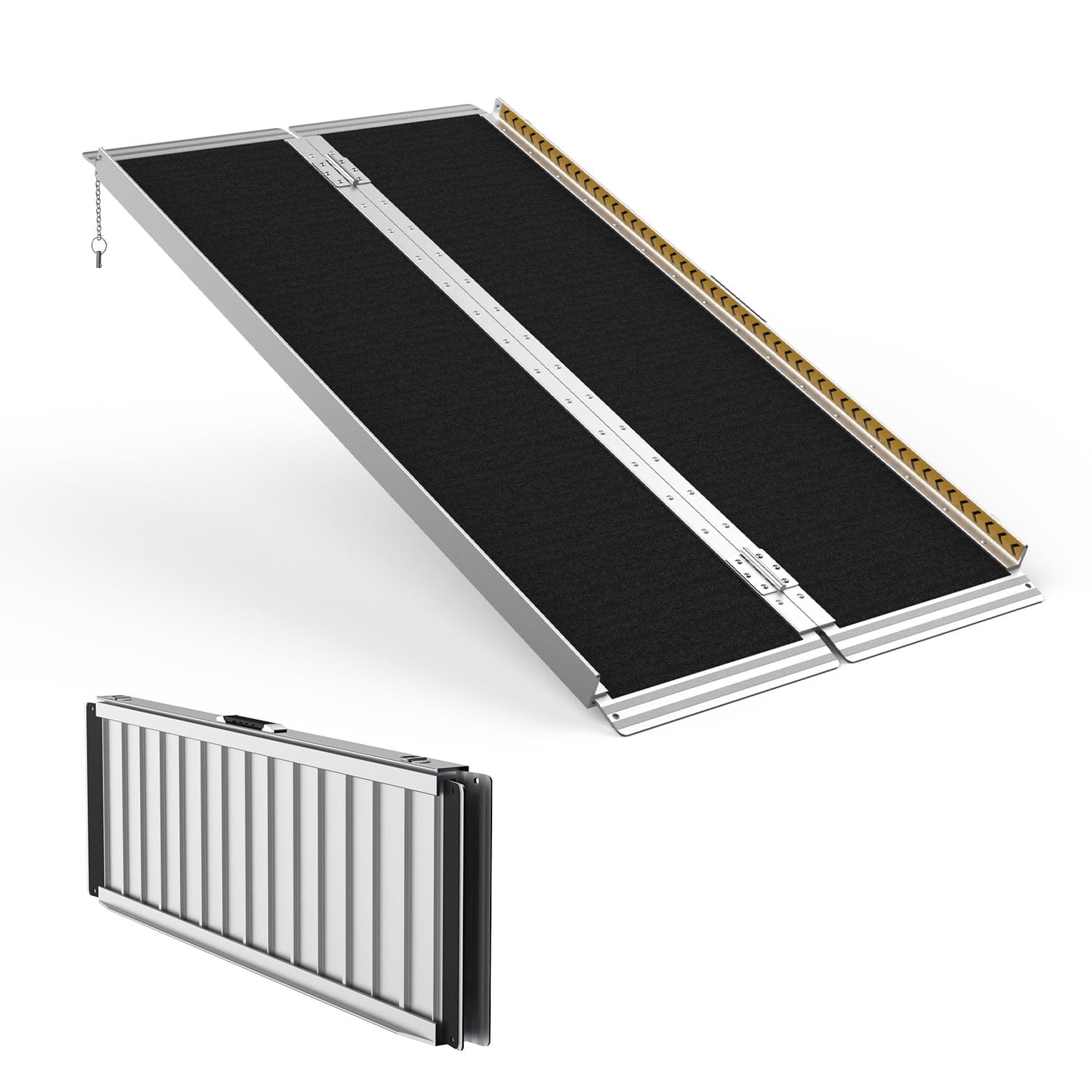 4.5FT Portable Wheelchair Ramp with Load-Reducing Shoulder Strap ...