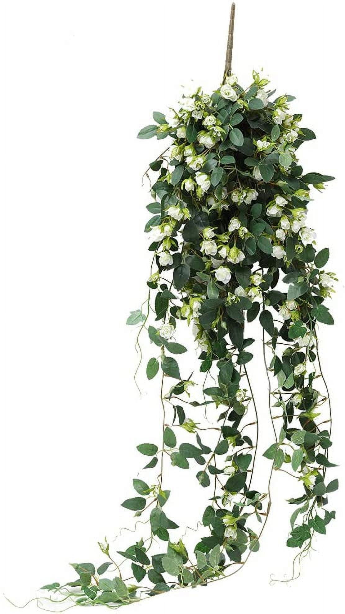 4.5FT Roses-Lush,Natural Looking, Floral Garland Greenery Garland for ...