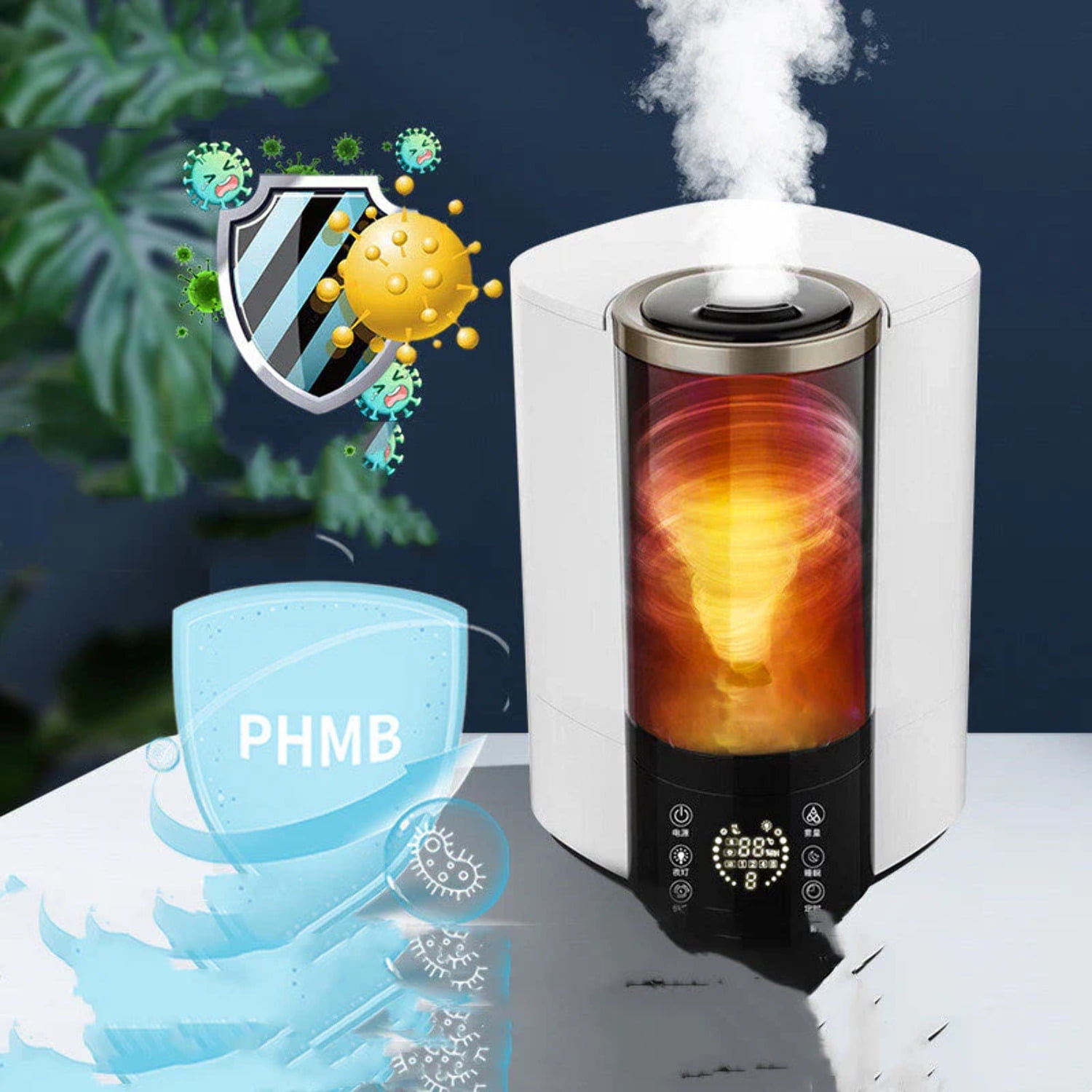 4.5L New Tornado Visual Fog Colorful Atmosphere Lamp Humidifier ...