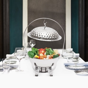 Chafing Dish Buffet Set, Round Stainless Steel Buffet Servers and ...