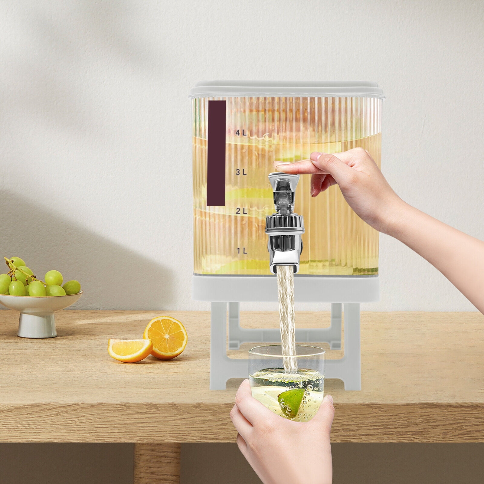 4.5L White Water Juice Drink Dispenser Water Drink Beverage Dispenser ...