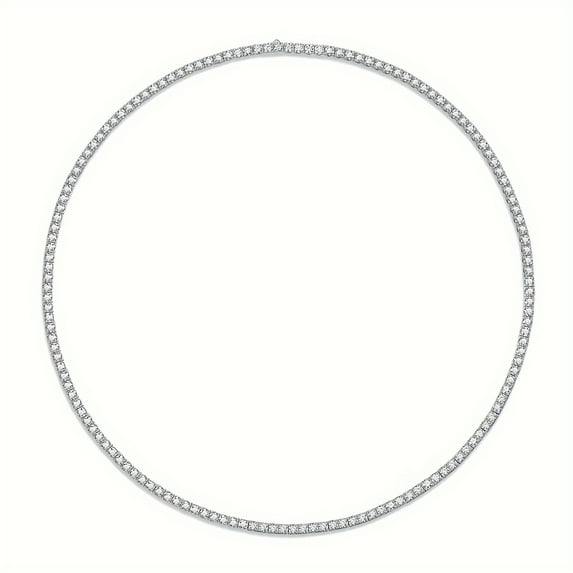 4-5MM Moissanite Necklace S925 Silver Plated 18K Golden Plated Gifts for Friends and Family ...