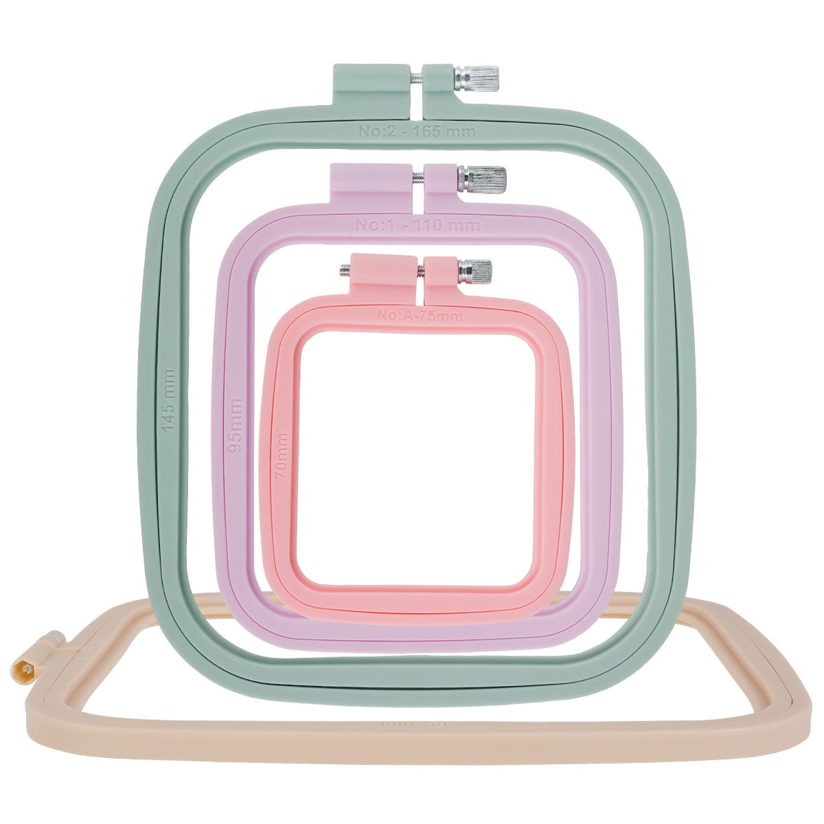 4/5Pcs Square Embroidery Hoops Plastic Cross Stitch Hoops with ...