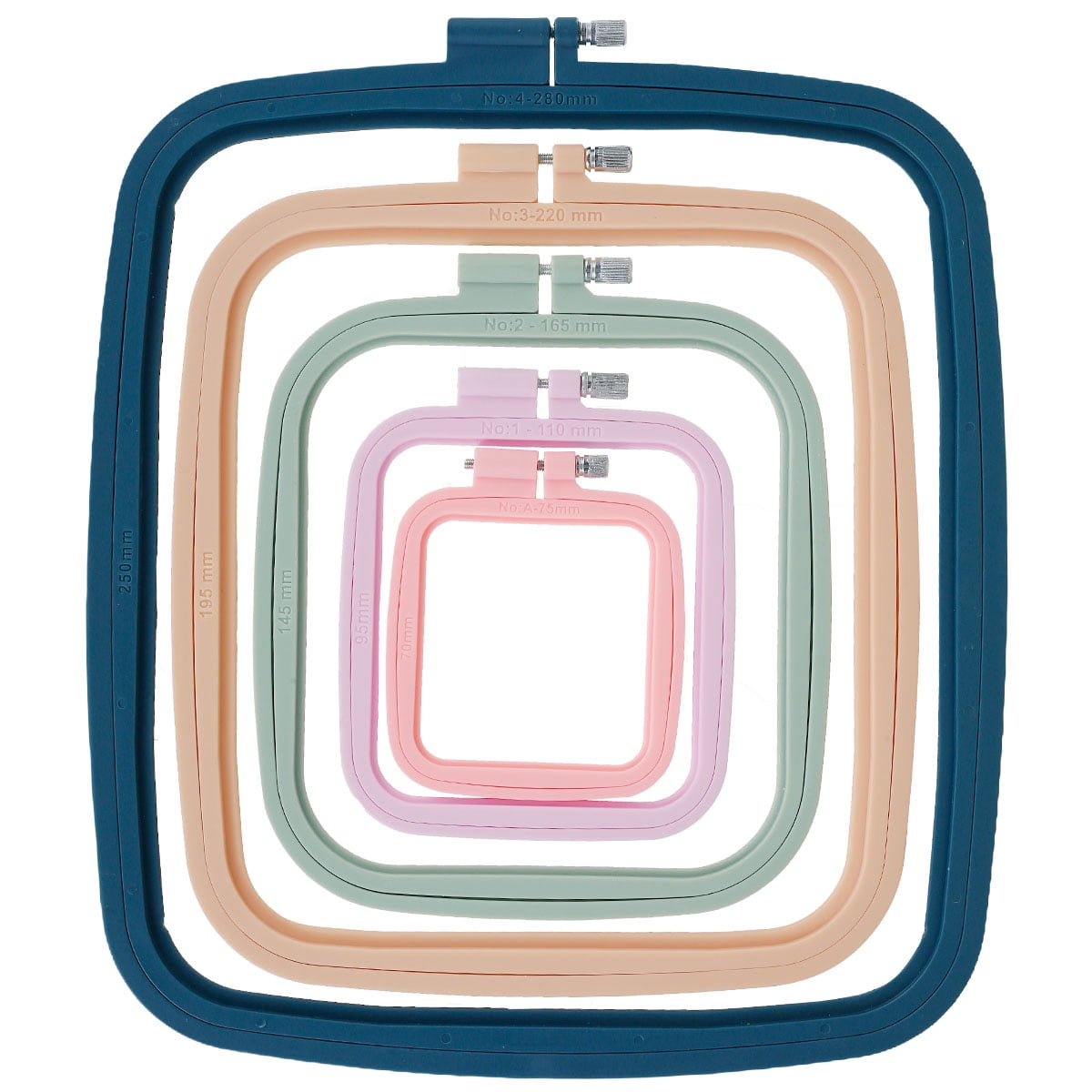 4/5Pcs Square Embroidery Hoops Plastic Cross Stitch Hoops with ...