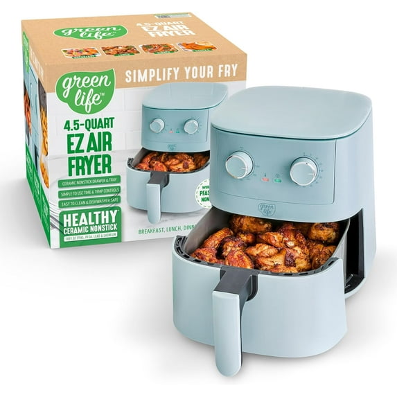 4.5QT Air Fryer with Adjustable Temperature and Timer, LED Indicator ...