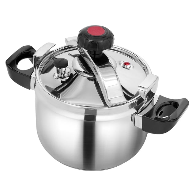 4.5QT Round Pressure Canner Cooker Stainless Steel Pressure Pot Kitchen ...