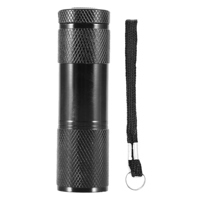 4.5V 9LED UV Flashlight Mini Expert Jade Torch 365-400nm for Fluorescence Detection Black ...