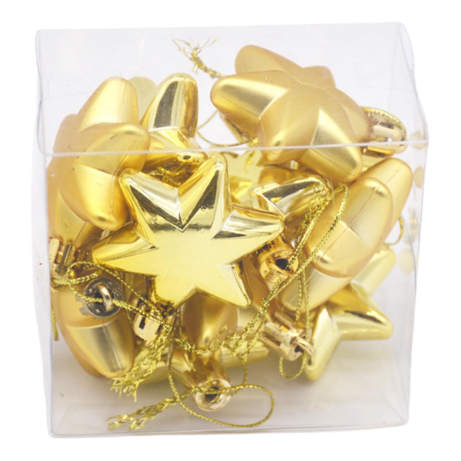 4.5cm Christmas Tree Wreath Decorative Pendants - Hexagonal Star Gift ...