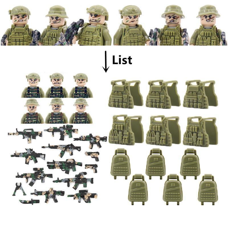 4.5cm heigh Ghost Special Forces Building Blocks Modern Camouflage ...