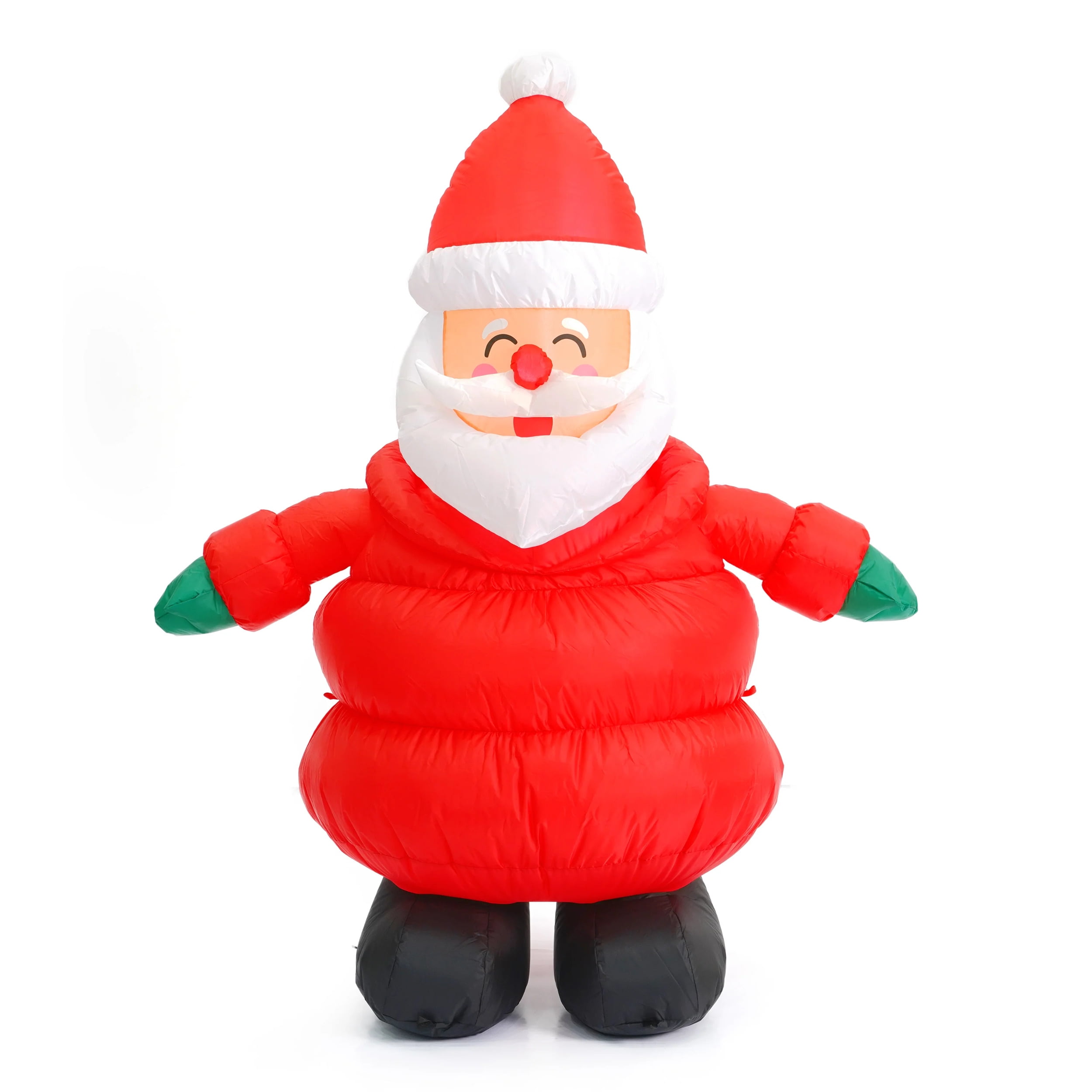 Seasonal LLC 4.5ft Puffy Coat Santa - Lighted XMAS Inflatable for ...
