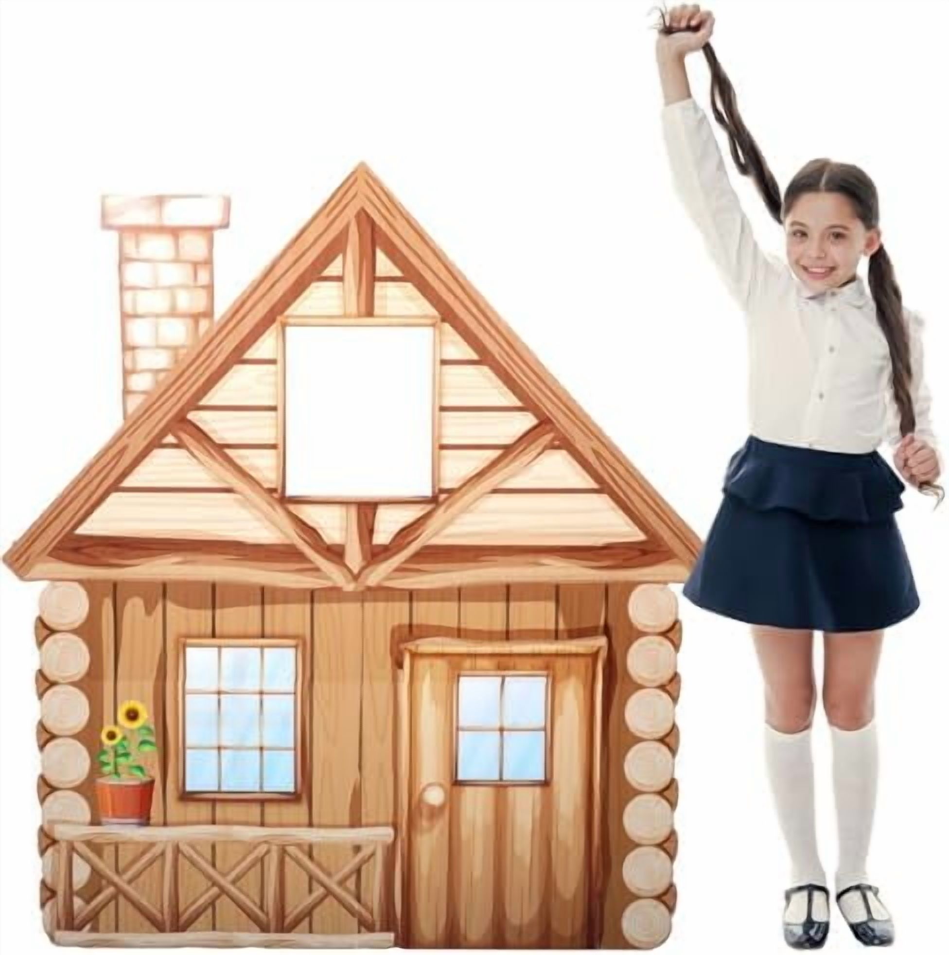 4.5ft VBS Cabin Cardboard Stand Up Cutout Life Size Camping Party ...