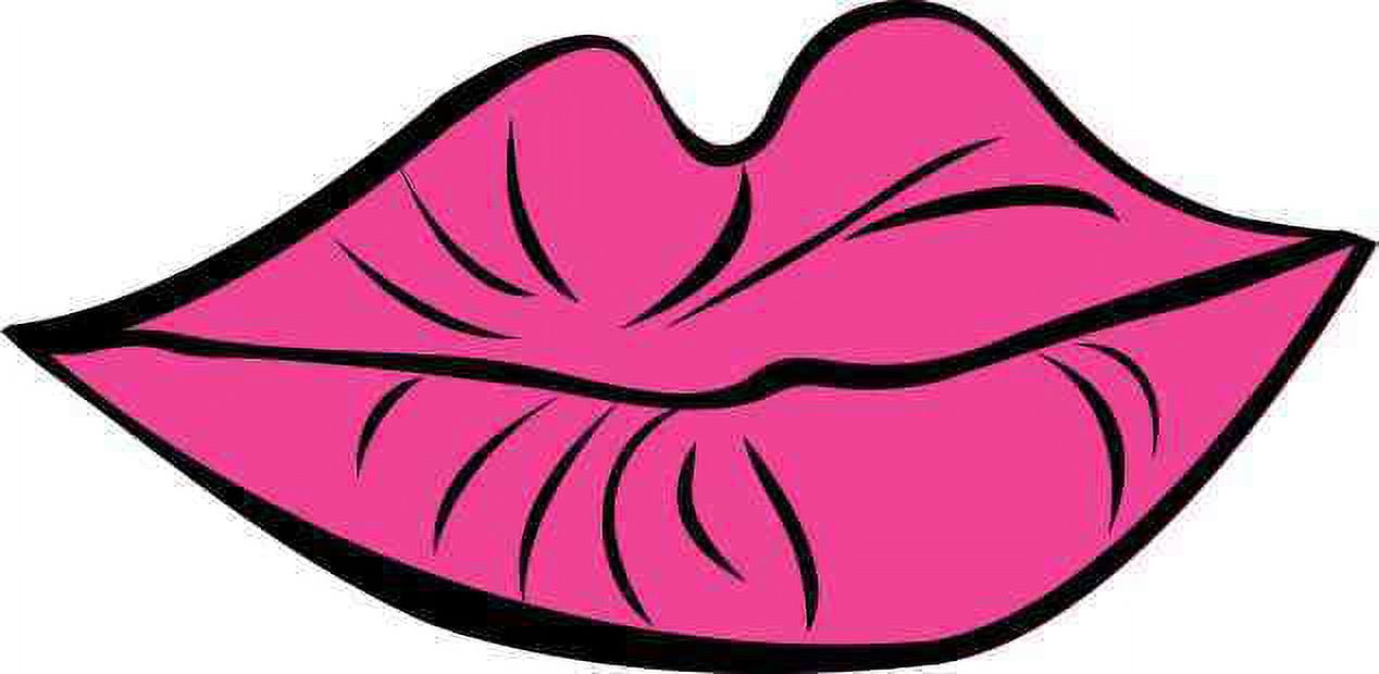 4.5in X 2in Lips Bumper Sticker Vinyl Truck Window Stickers Car Decal ...