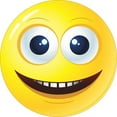 4.5in x 4.5in Happy Face Sticker - Walmart.com