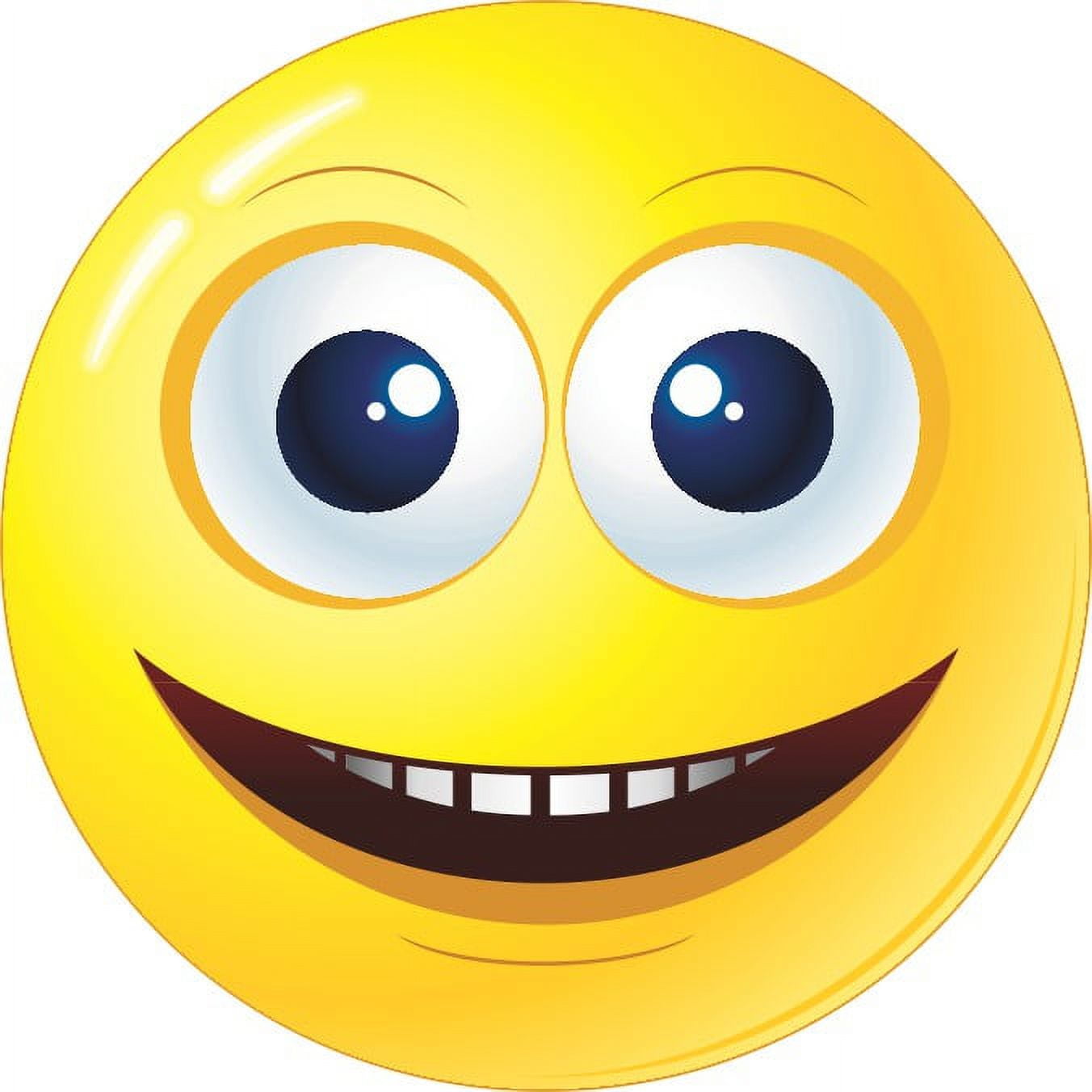 4.5in x 4.5in Happy Face Sticker - Walmart.com