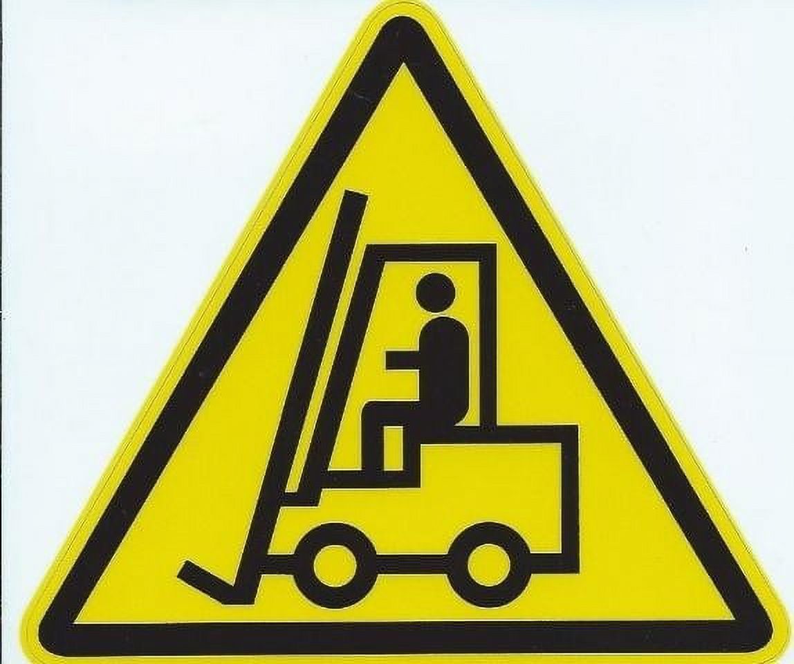 4.5in x 4in Fork Lift Crossing Sign Decal Sticker Business Signs Decals ...