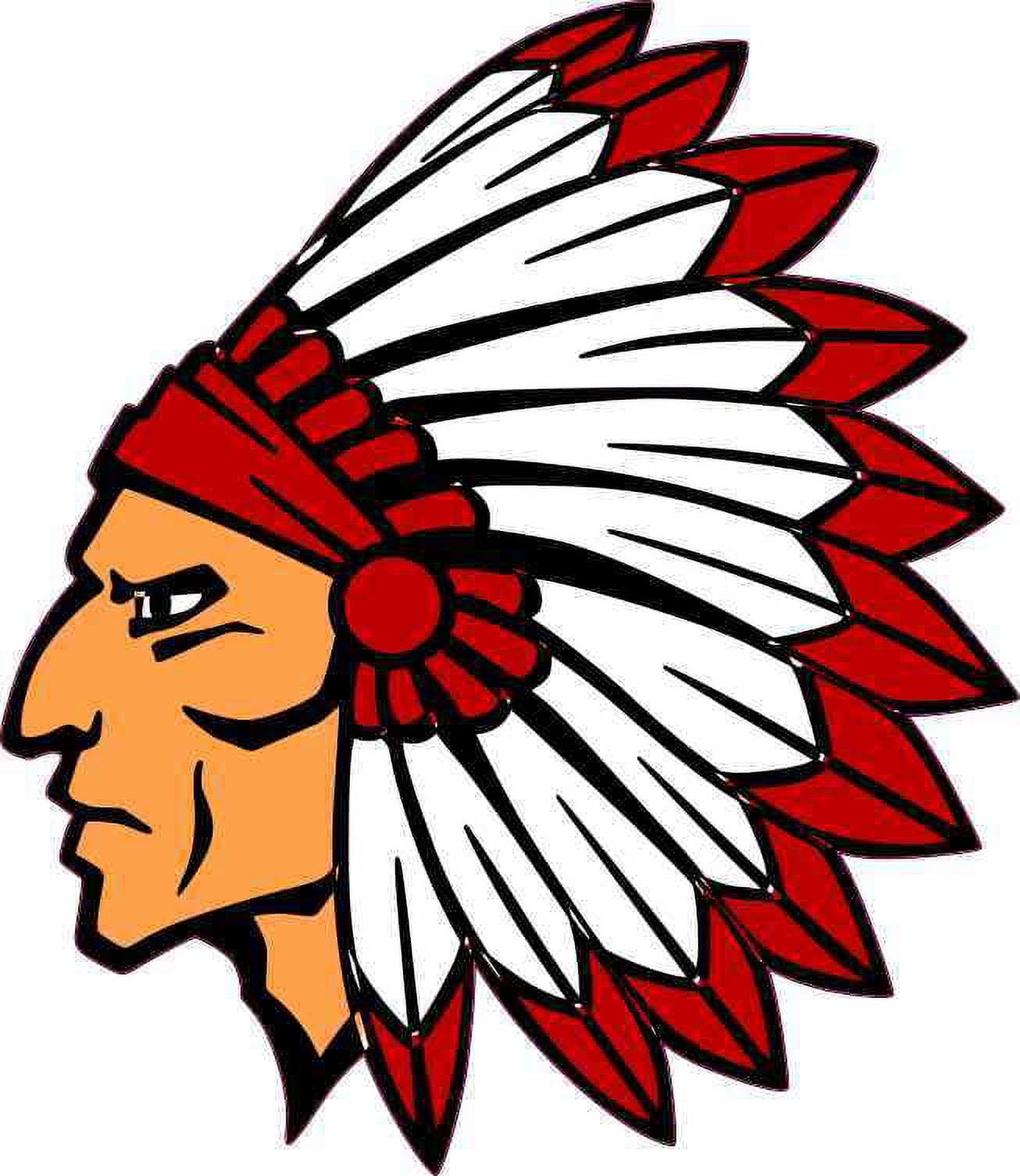 4.5in x 5in Left Facing Indian Bumper Sticker Decal Window Stickers ...