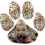 4.5in x 5in Leopard Animal Paw Print Window Sticker Decal Sticke ...