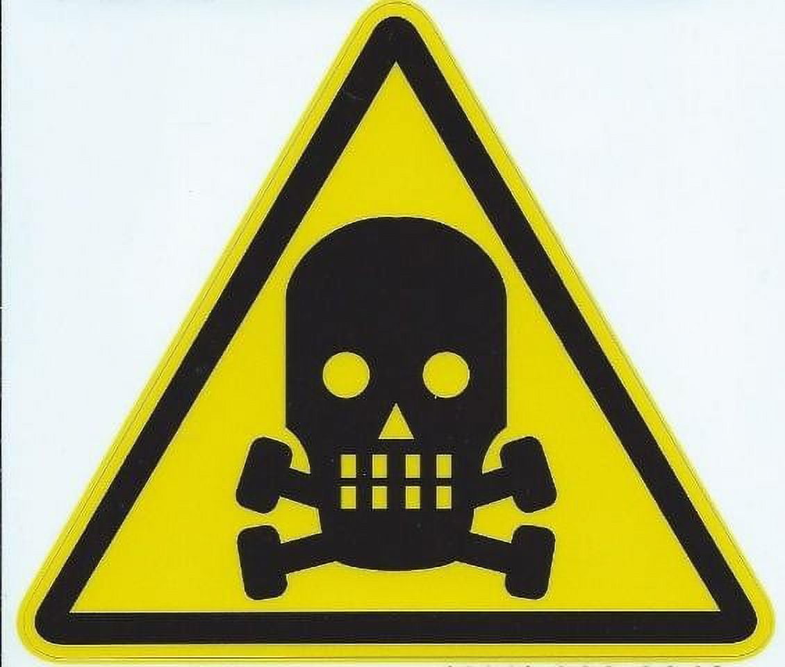 4.5inx4in Poison Danger Warning Sign Decal Sticker Business Signs ...