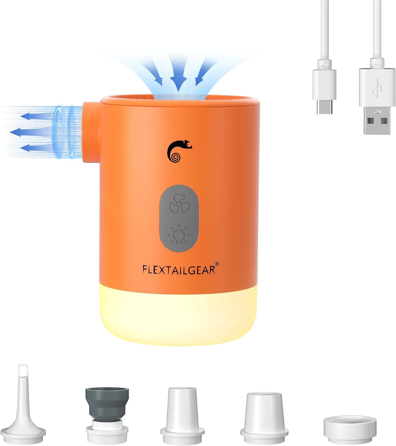 4.5kPa Air Pump for Inflatables, Portable Air Pump with Led Light, 3600 ...