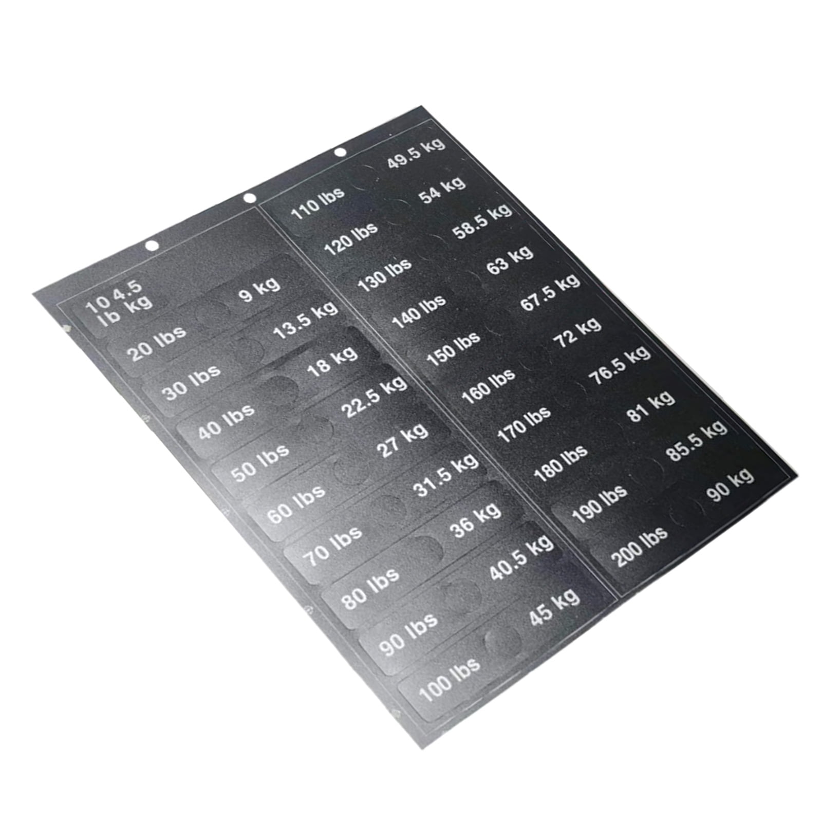 4.5kg-90kg Weight Block Stickers Weight Stack Labels Weight Stickers ...
