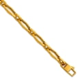 4.5mm 18k Solid Yellow Gold Polished Fancy Oval Link 7.5 In Bracelet ...