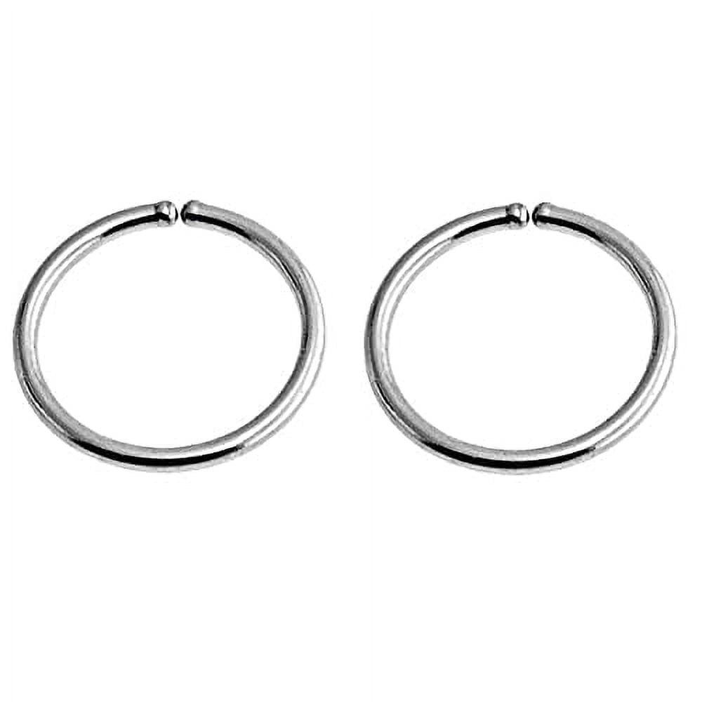 4.5mm 20 GA Sterling Silver Hoop Earrings Cartilage Nose Septum Ear ...