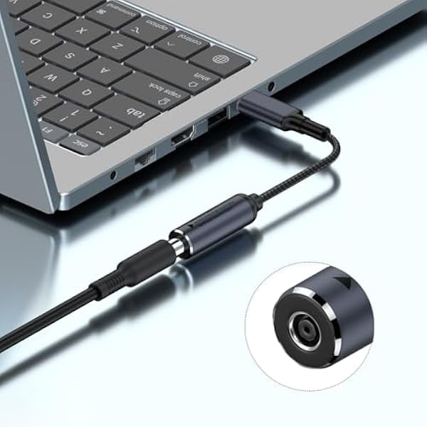 4.5mm Barrel Tip to USB C Adapter, 45W 65W 100W Charging for Convert ...