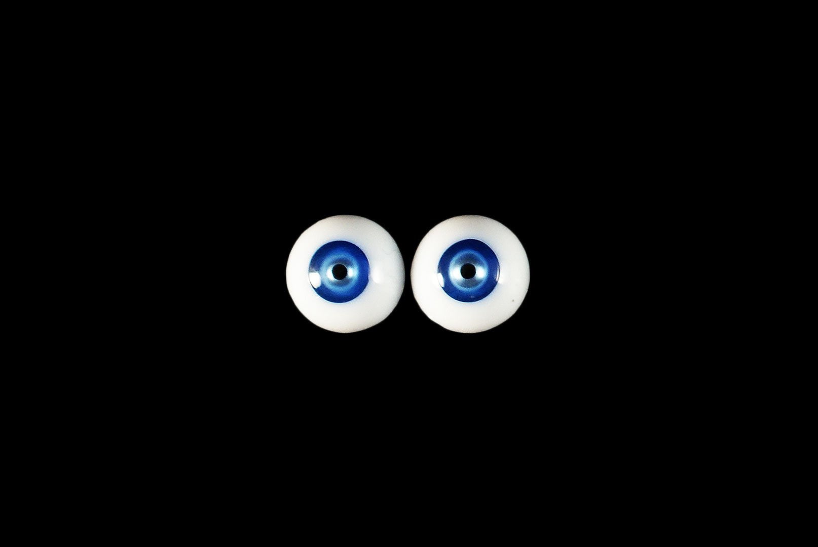 4.5mm Silver Blue 4pcs Glastic Realistic Doll Eyes Mini Made in Japan ...