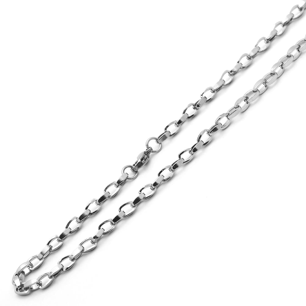 4.5mm Stainless Steel Chain Necklaces Long Box Chain ( Available Length ...