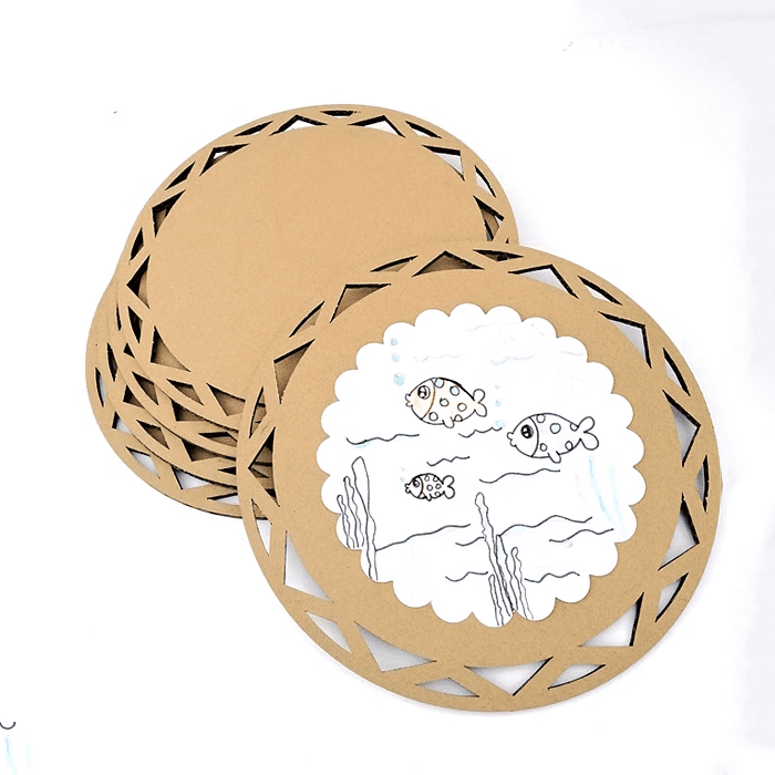 4-5mm Thick Creative Circular Hollow Corrugated Cardboard, Handmade DIY ...