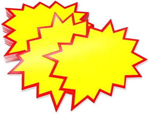 4.5x6.2Inch Blank Burst Signs - 80 pcs, Burst Cutouts for Retail ...