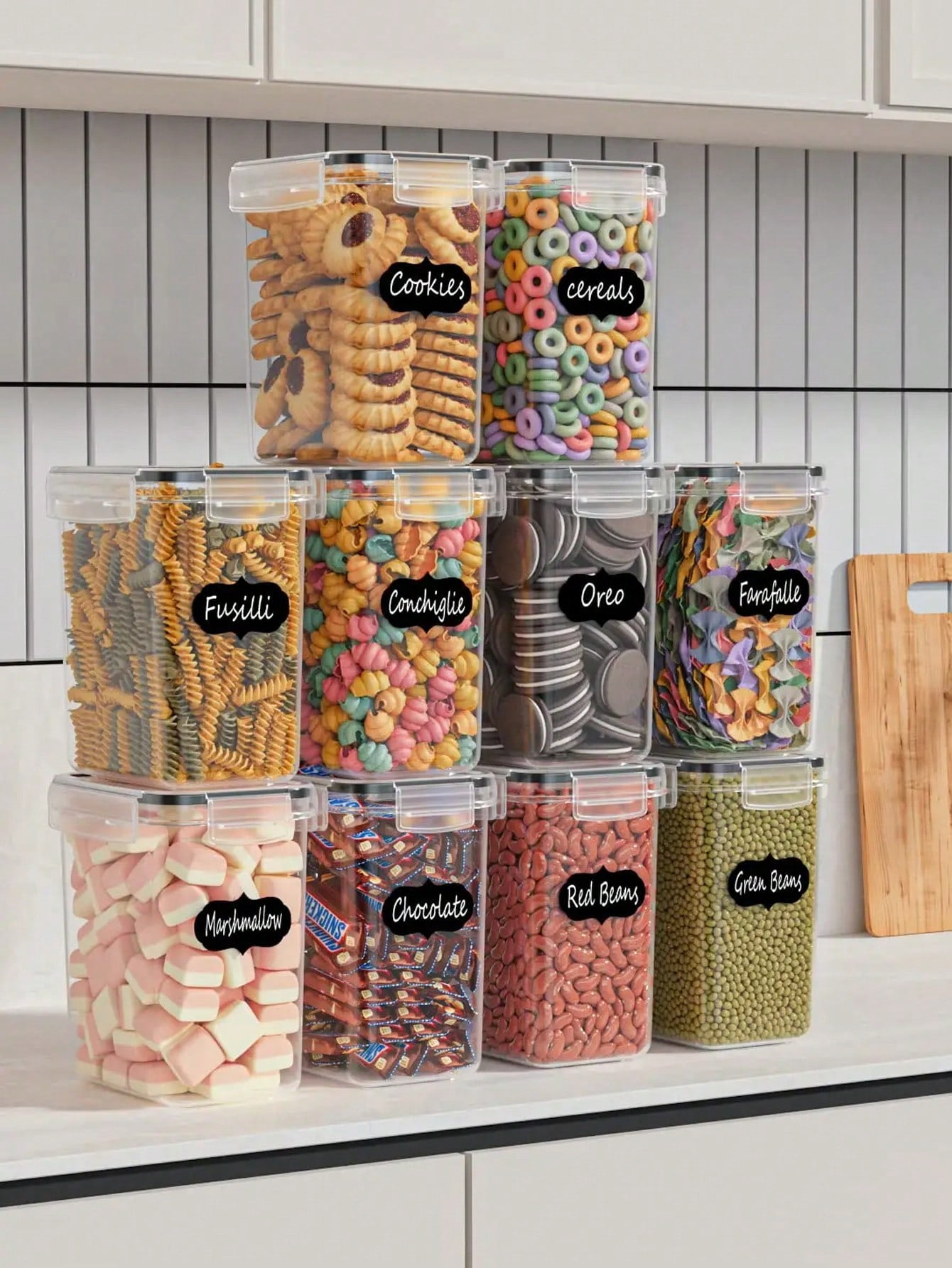 4/6/10/15pcs Airtight Food Storage Containers Set With Lids, Plastic ...