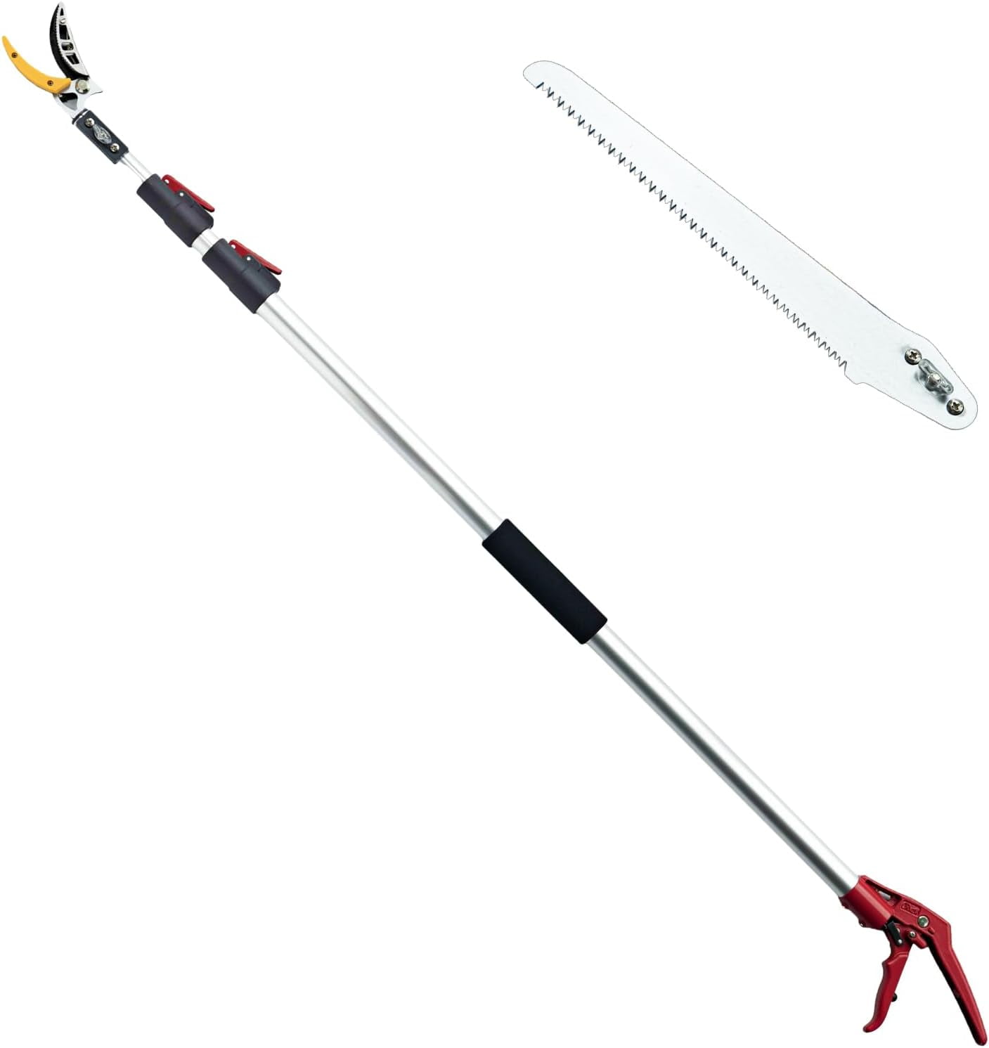 4.6-10 Ft Tree Trimmers Long Handle Pruner with Long Reach Pole Saw, Extendable Tree Pruner Cut ...