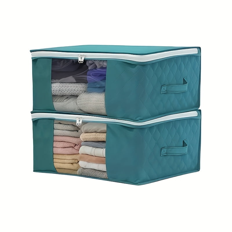 "4/6/10-Piece Large Foldable Storage Bags & Boxes With Handles, Multi ...