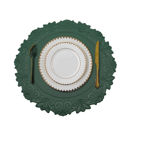 4/6/12PCS Kitchen Table Mat Waterproof Faux Leather Table Placemats For ...