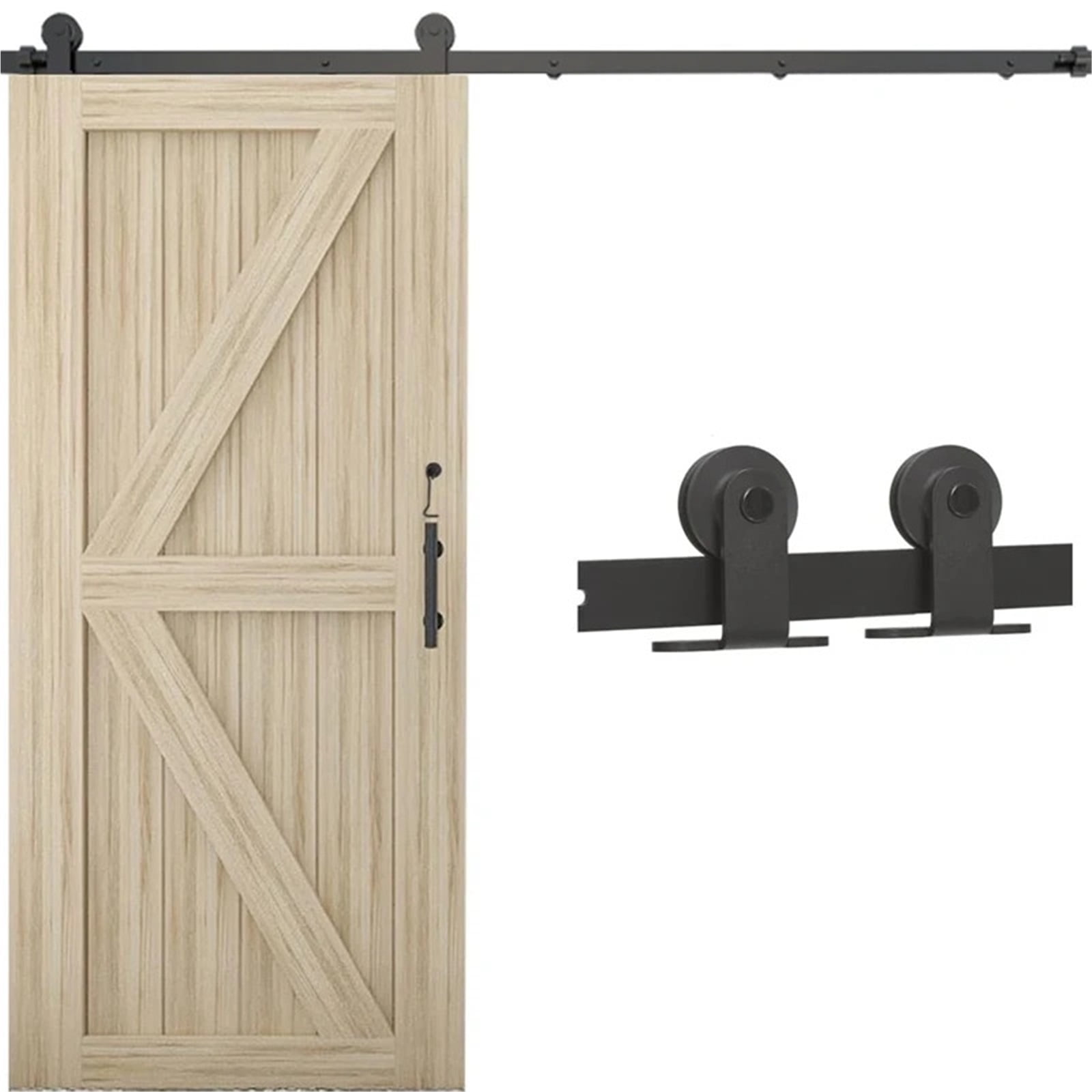 4-6.6 Inch T-type Sliding Door Accessories Slide Rail Wooden Barn Door ...