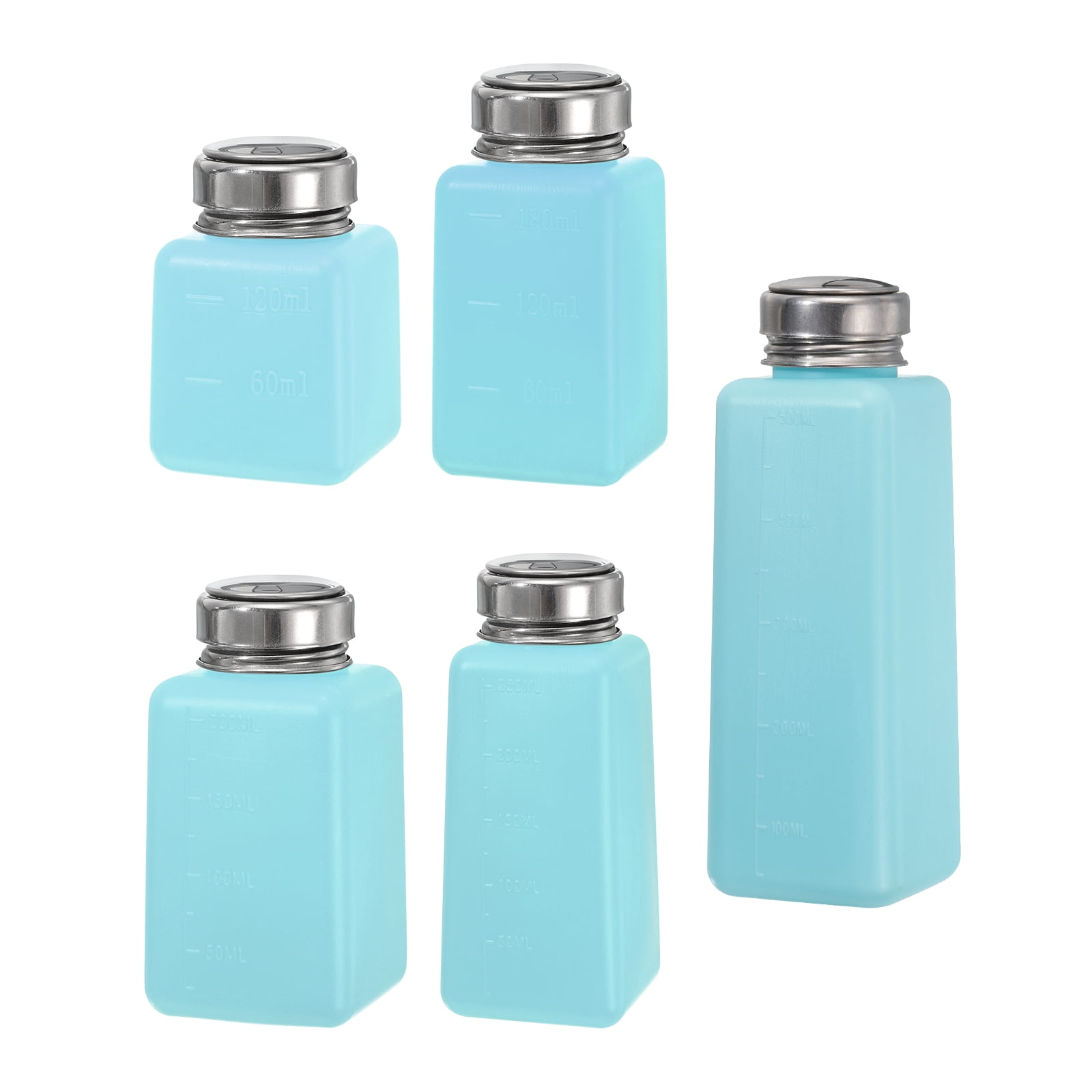 4/6/7/8.5/17 Oz(120/180/200/250/500ml) Alcohol Push Down Pump Dispenser ...