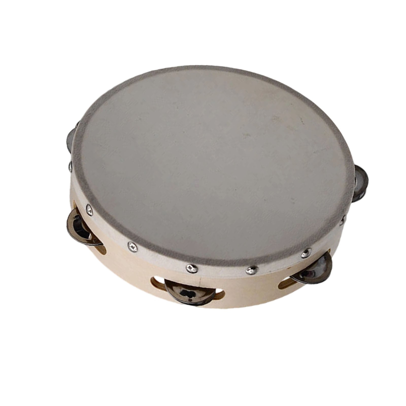 4/6/7/8/9/10 Inch Hand Tambourine Aluminum Alloy Faux Sheepskin Wooden ...