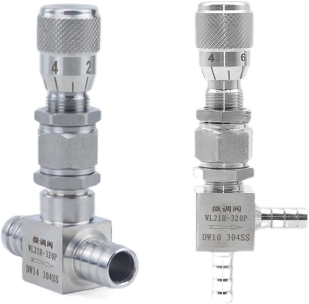 4/6/8/10/12/14mm Hose Barb Pagoda Stainless Steel 304 Needle Valve ...
