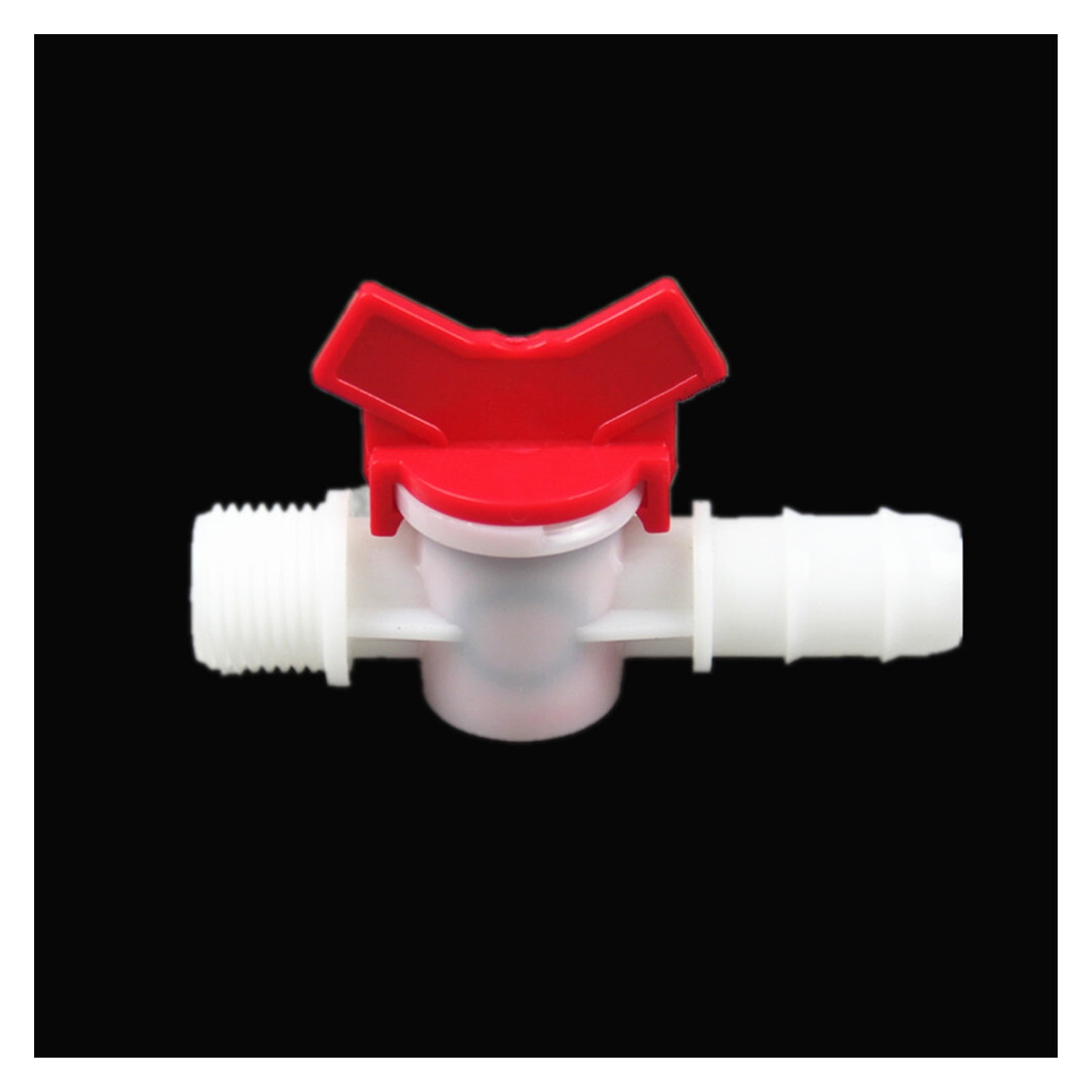 4/6/8/10/12/16/20mm Hose Barb x 1/2" 3/4" BSP Male Thread 2 Way Plastic Ball Valve Aquarium ...